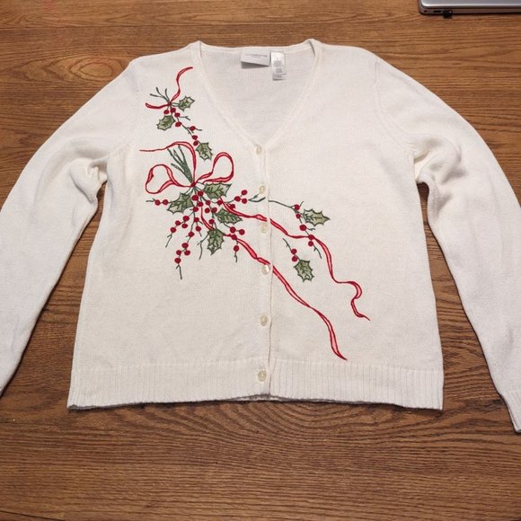 Liz Claiborne | Sweaters | Sweater Cream Color Cardigan | Poshmark